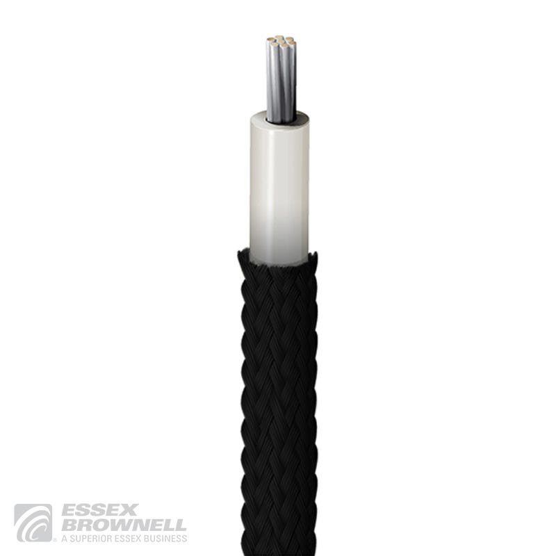 #18 SIL RUB GLASS BRAID:600V 200C BLACK | Essex Brownell