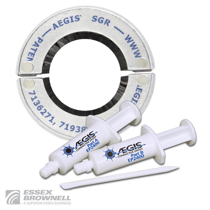 AEGIS® SHAFT GROUNDING RINGS SPLIT RING EPOXY MOUNTED | Essex Brownell
