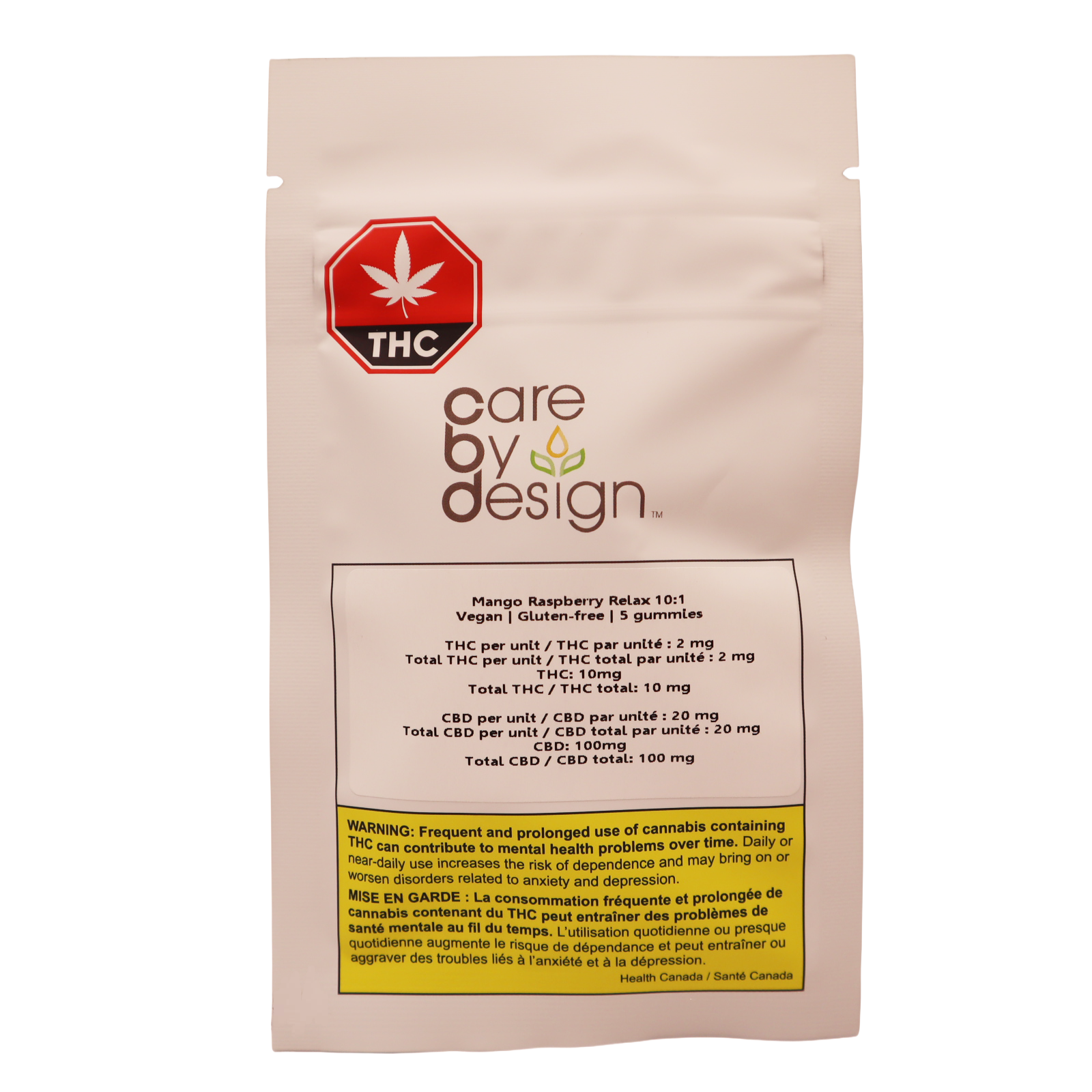 Mango Raspberry Relax Vegan Soft Chews (5pc) | Recover Cann