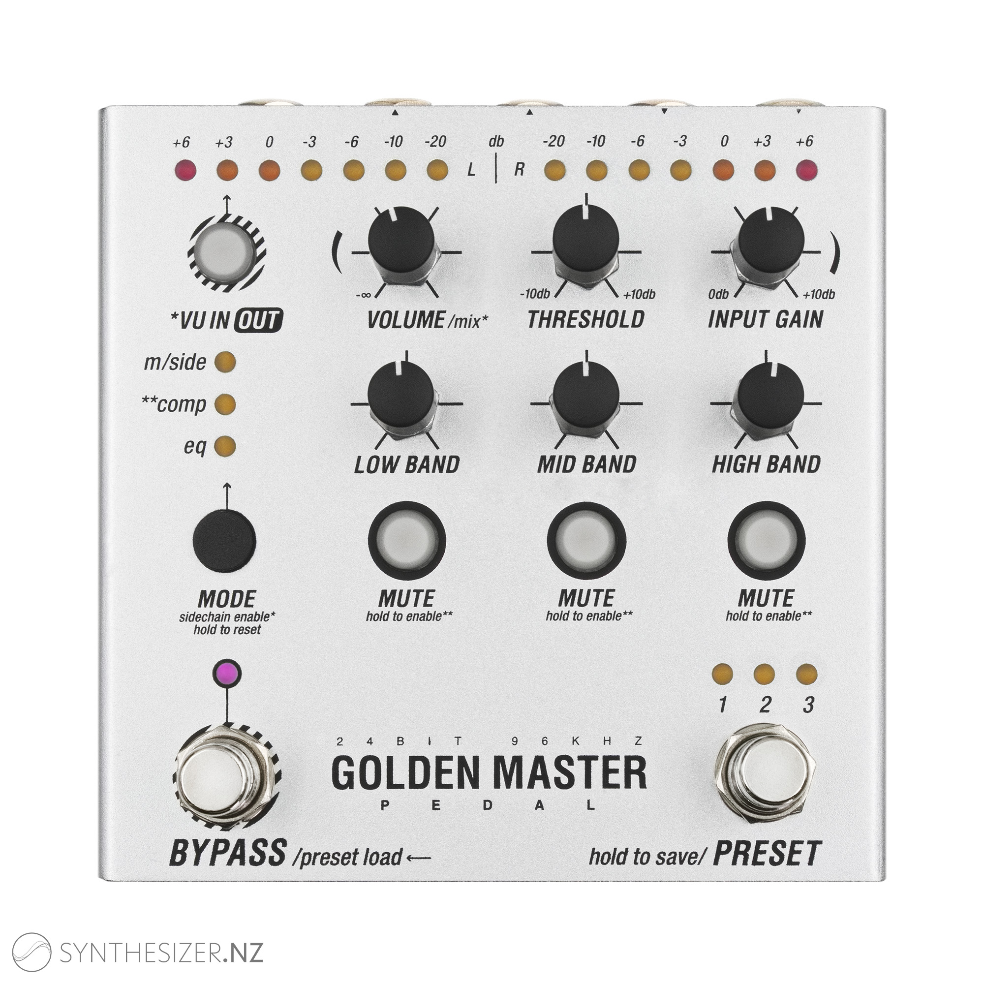 Endorphines Golden Master Guitar Pedal with EQ & compressor ...