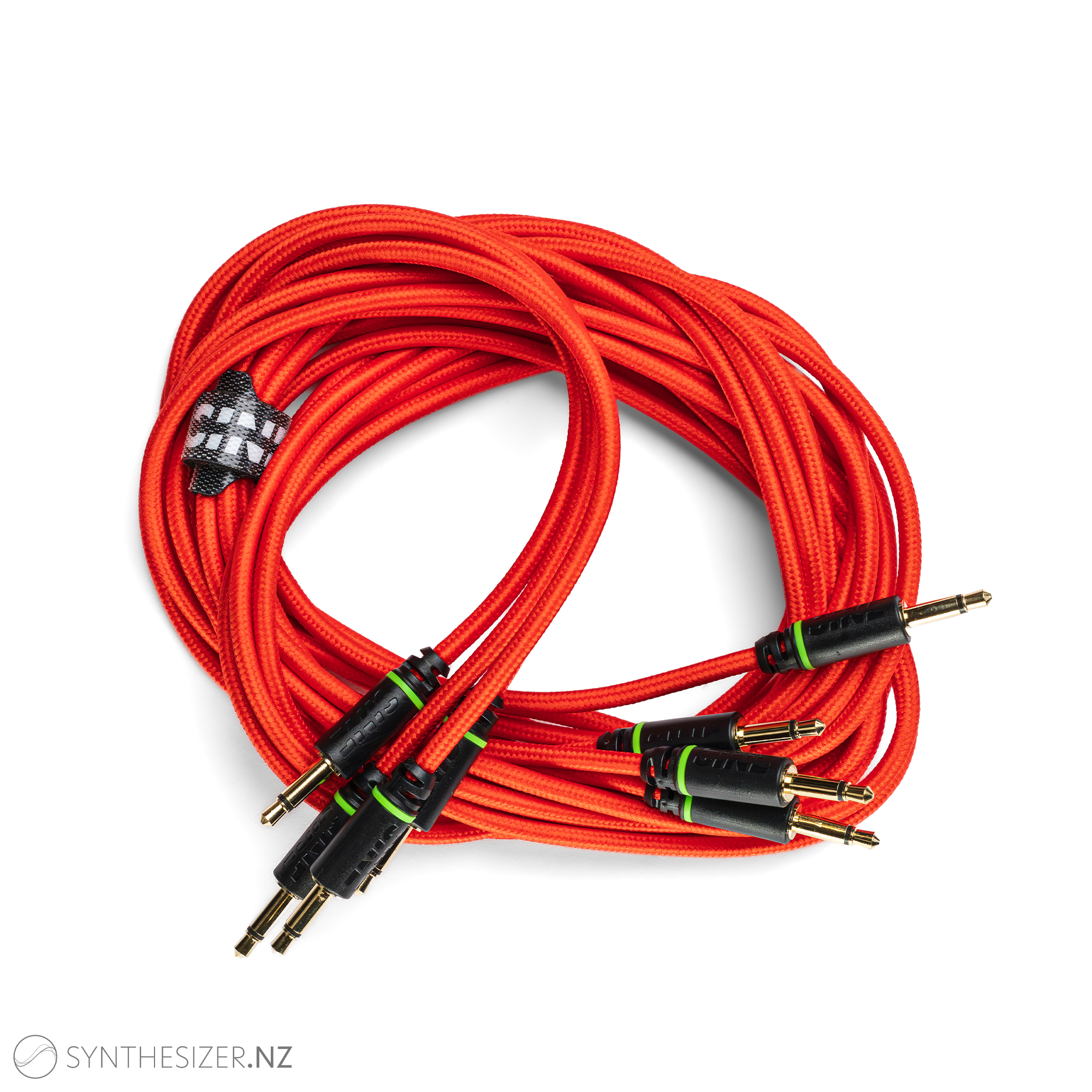 Sine Cables 3.5mm Straight & Braided (Red) - Synthesizer New Zealand