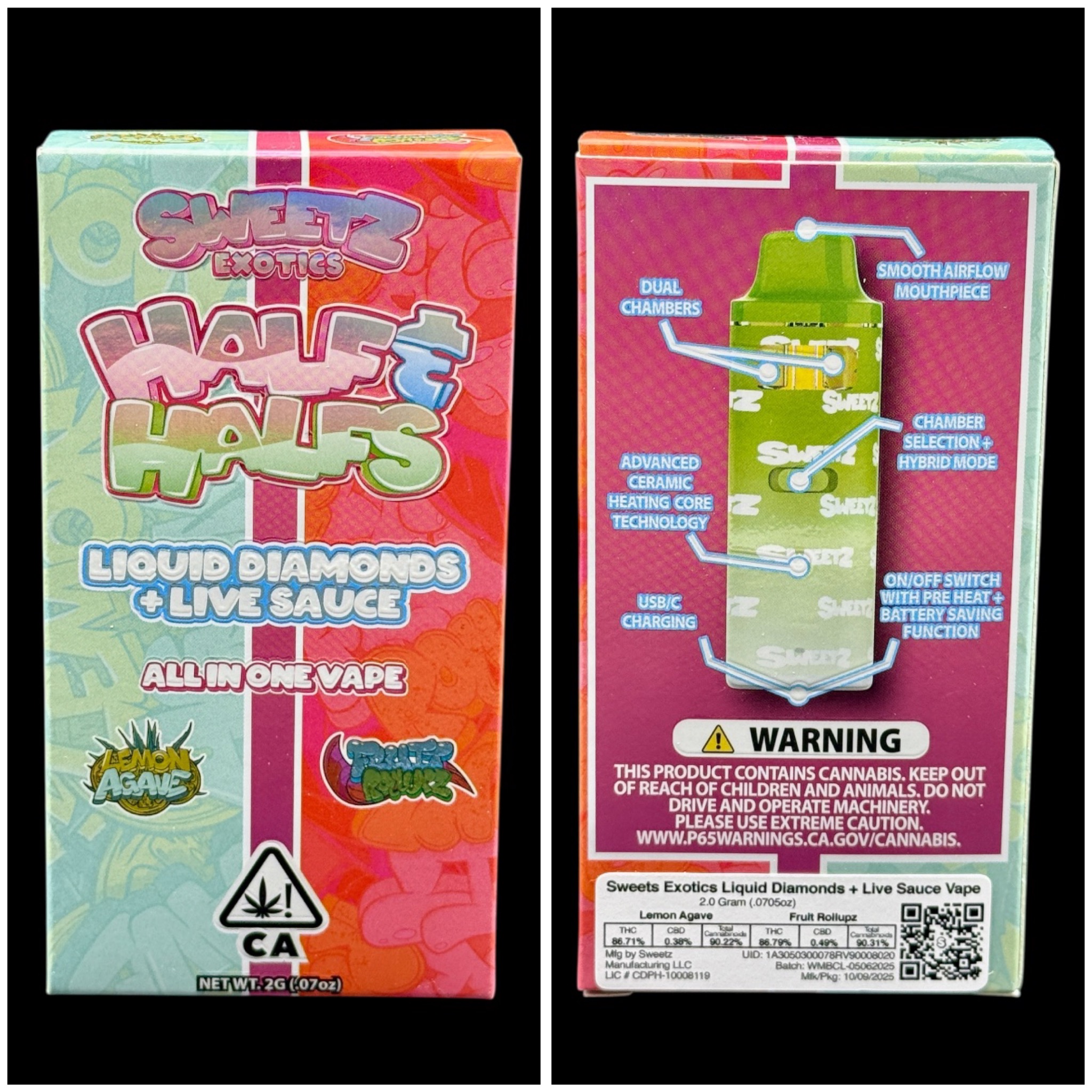 Lemon Agave x Fruit Rollupz - 2g disposable [Sweetz Exotics]