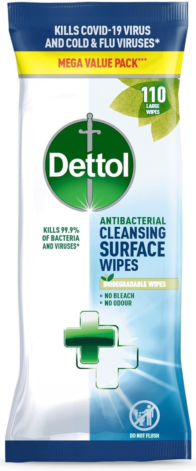 Dettol Anti-Bacterial Cleansing Surface Wipes Large, EAN: undefined